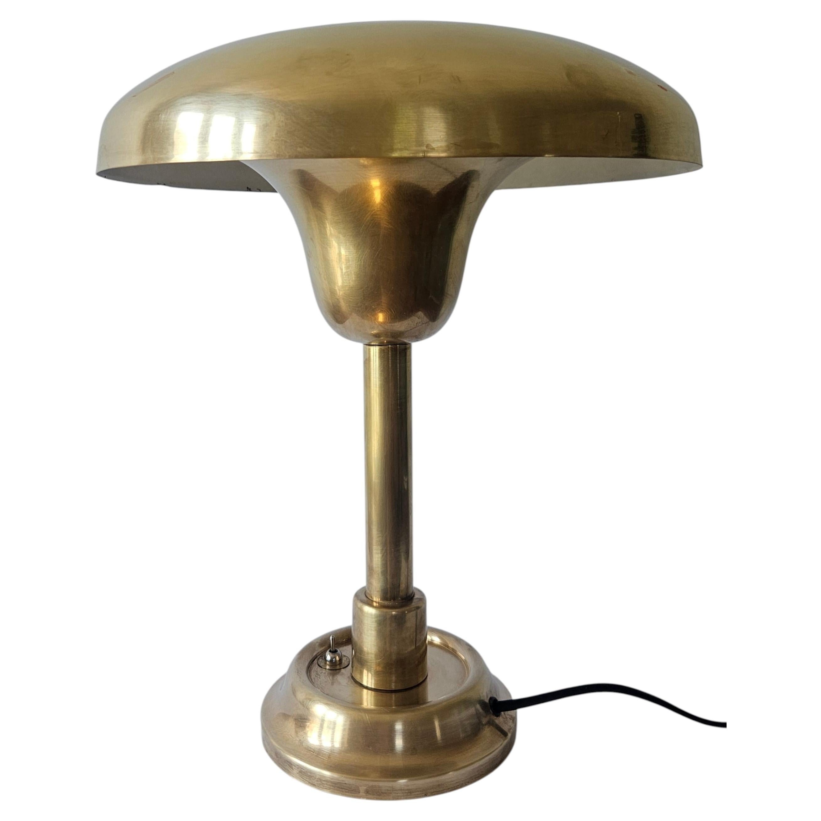 Radio Pictures. Modernist art deco stee and brass lamp honouring a 1920 ...