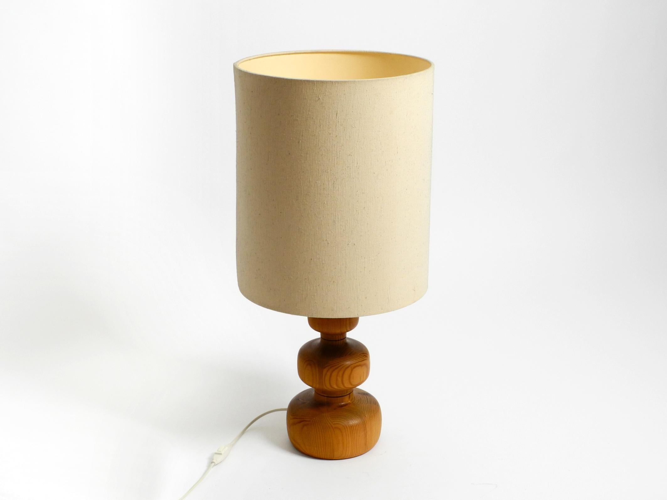Large Beautiful 70s table lamp made of pine by Yngve Ekström for ...