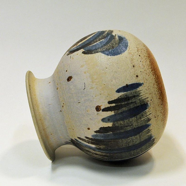 Large Beige Ceramic Vase by Lisa Larson for Gustavsberg, Sweden 1960s ...