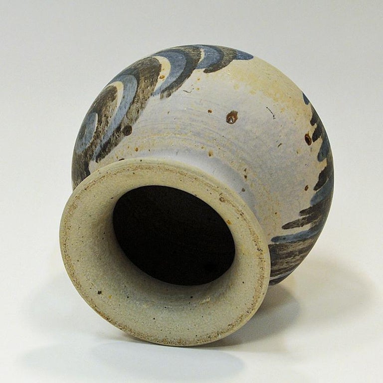 Large Beige Ceramic Vase by Lisa Larson for Gustavsberg, Sweden 1960s ...