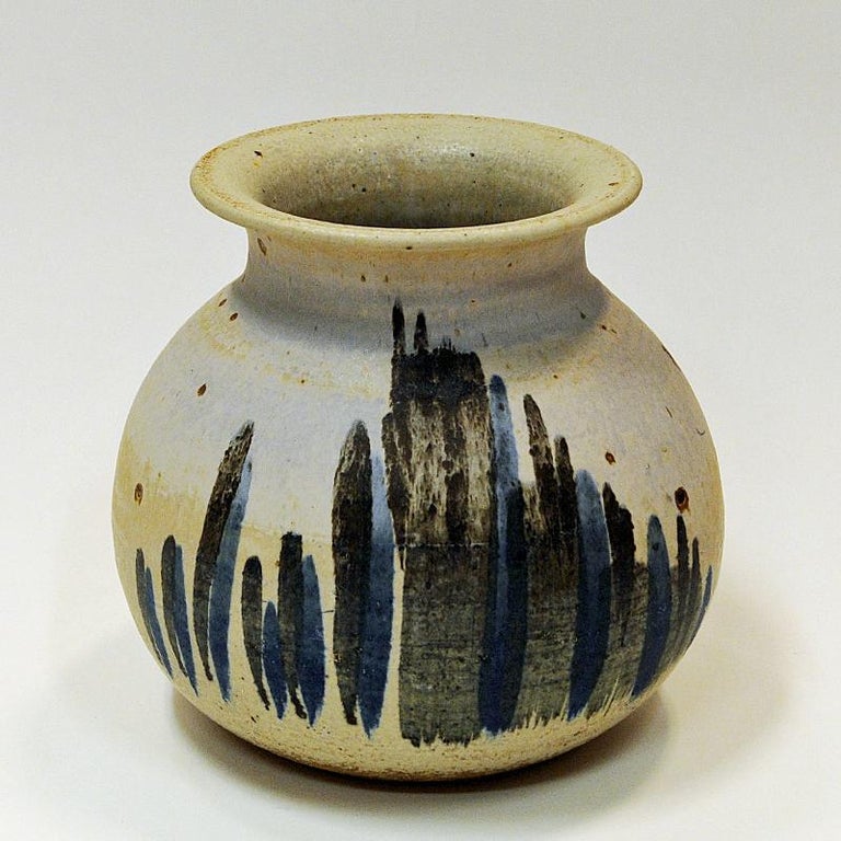 Large Beige Ceramic Vase by Lisa Larson for Gustavsberg, Sweden 1960s ...