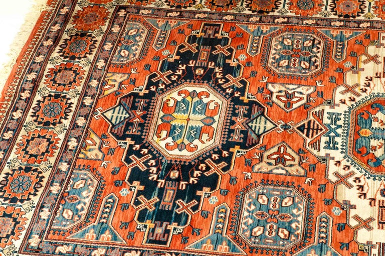 Large Belgium Hand Knotted Wool Area Rug For Sale at 1stDibs