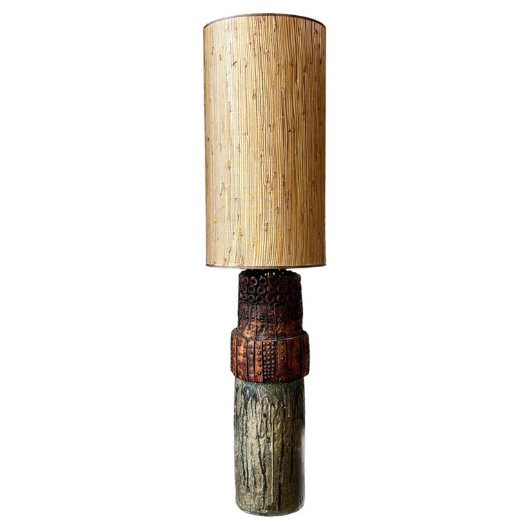 Large Bernard Rooke Table or Floor Lamp with Original Shade For Sale at ...