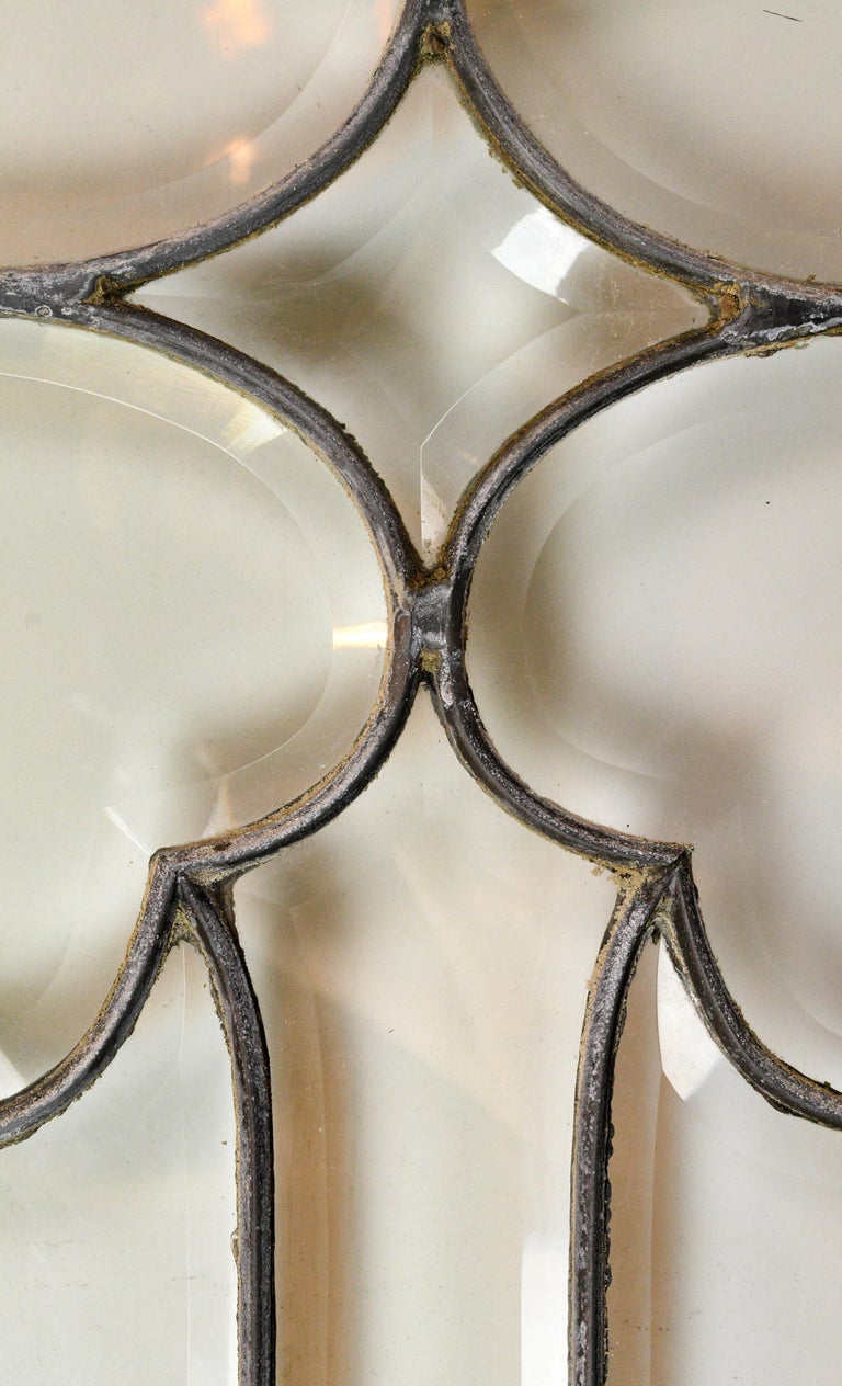 Large Beveled Glass Window For Sale at 1stDibs