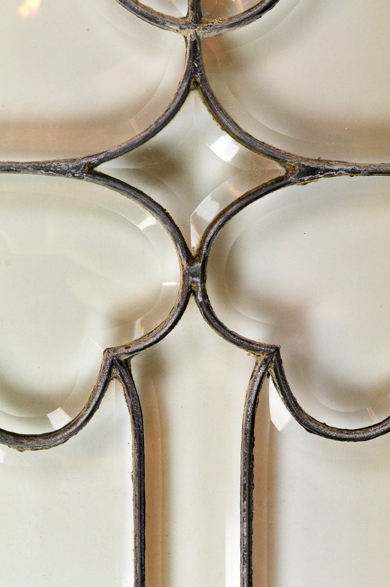 Large Beveled Glass Window For Sale at 1stDibs