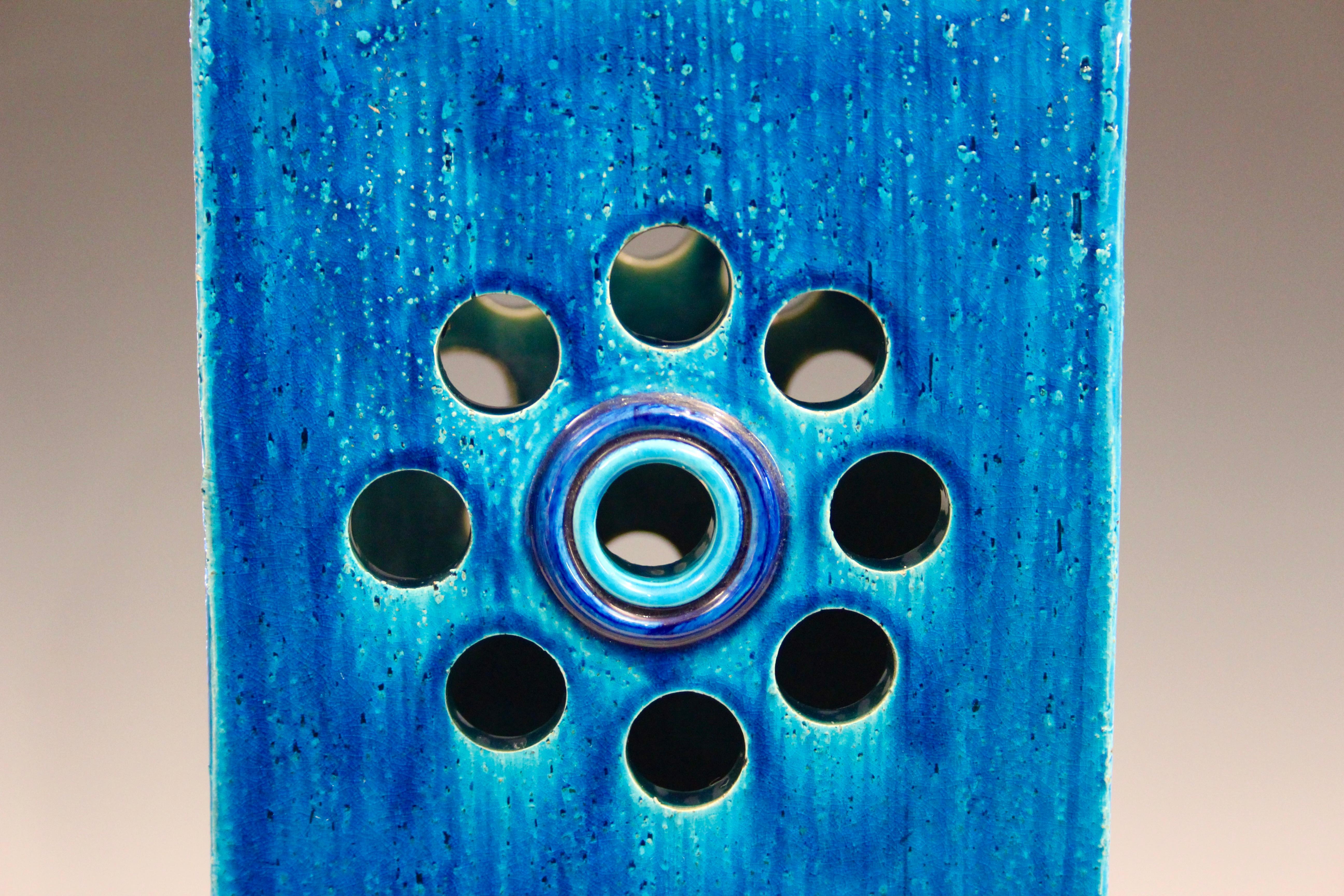 Large Bitossi Pottery Italian Square Slab Turquoise Blue Londi Vintage ...