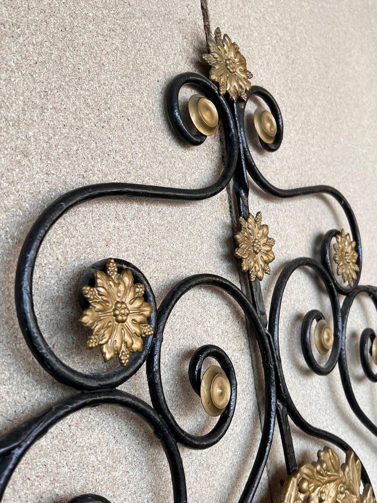 Large Black and Golden Iron and Bronze Full Bed, Early 19th Century For ...