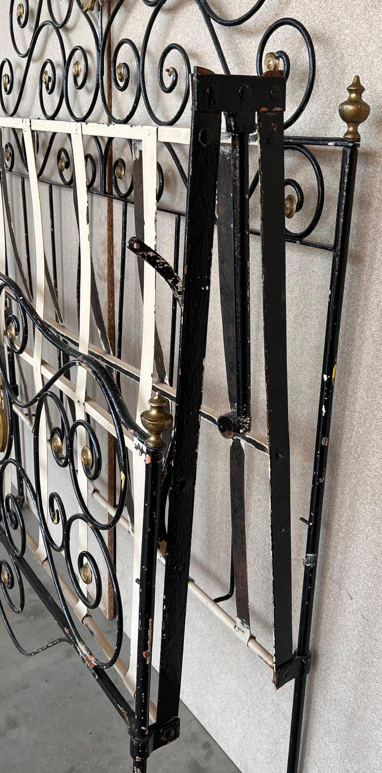 Large Black and Golden Iron and Bronze Full Bed, Early 19th Century For ...