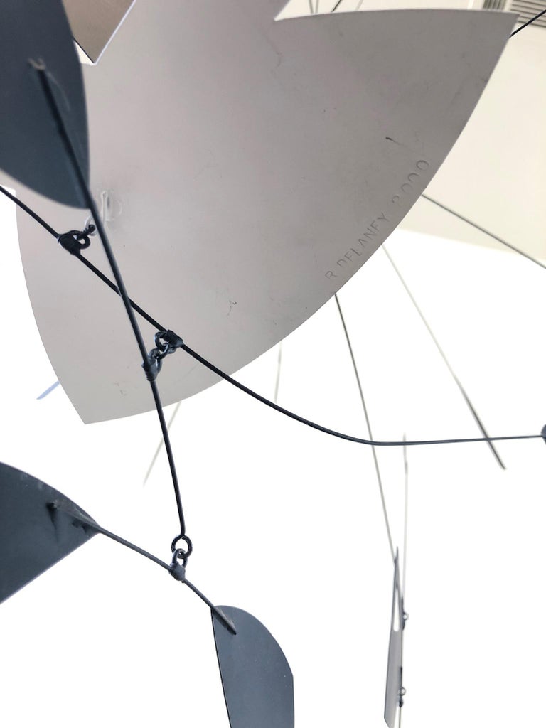 Large Black and White Kinetic Mobile Sculpture by Robert Delaney For ...