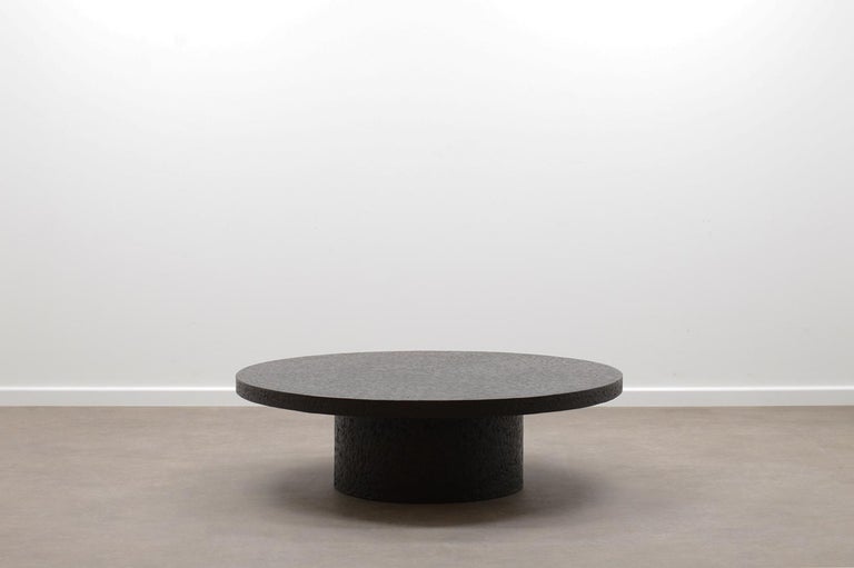 Large Black Brutalist Stone Resin Coffee Table, 70’s Netherlands For ...