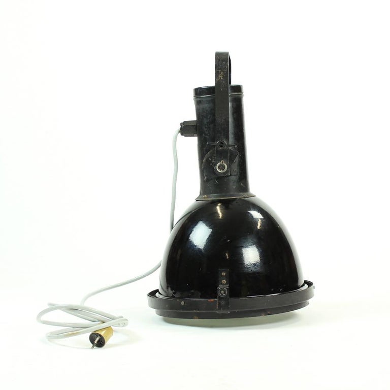Large Black Industrial Spotlight, Typ12611, Czechoslovakia, circa 1960 ...