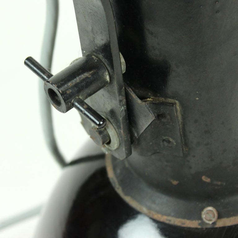Large Black Industrial Spotlight, Typ12611, Czechoslovakia, circa 1960 ...