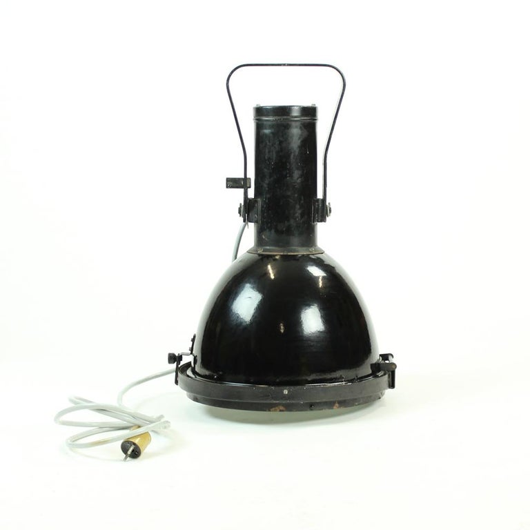 Large Black Industrial Spotlight, Typ12611, Czechoslovakia, circa 1960 ...
