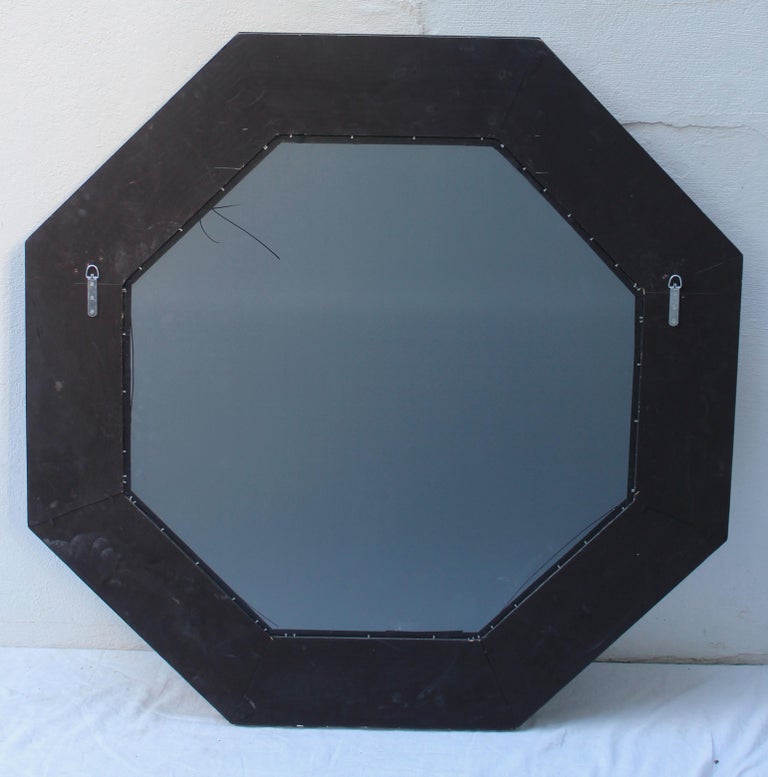 Large Black Octagonal Mirror at 1stDibs