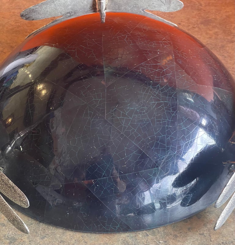 Large Black Pen Shell Centerpiece Bowl with Dragonfly Feet For Sale at ...
