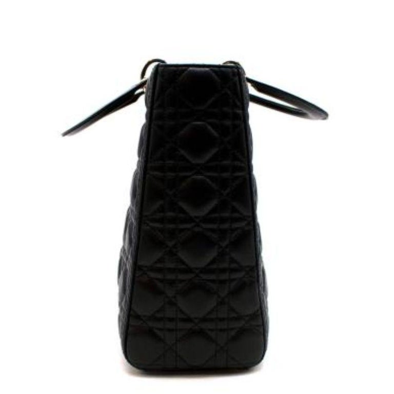 Large Black Quilted Lady Dior Bag For Sale at 1stDibs