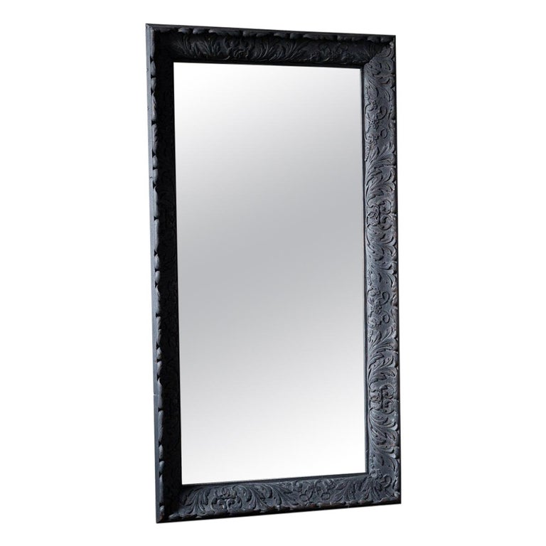 Large Black Shou Sugi Bahn Mirror at 1stDibs