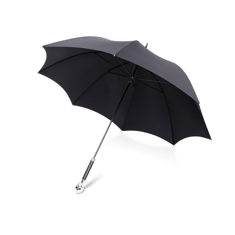 Deakin and Francis Large Black Umbrella with Skull Head Handle at ...
