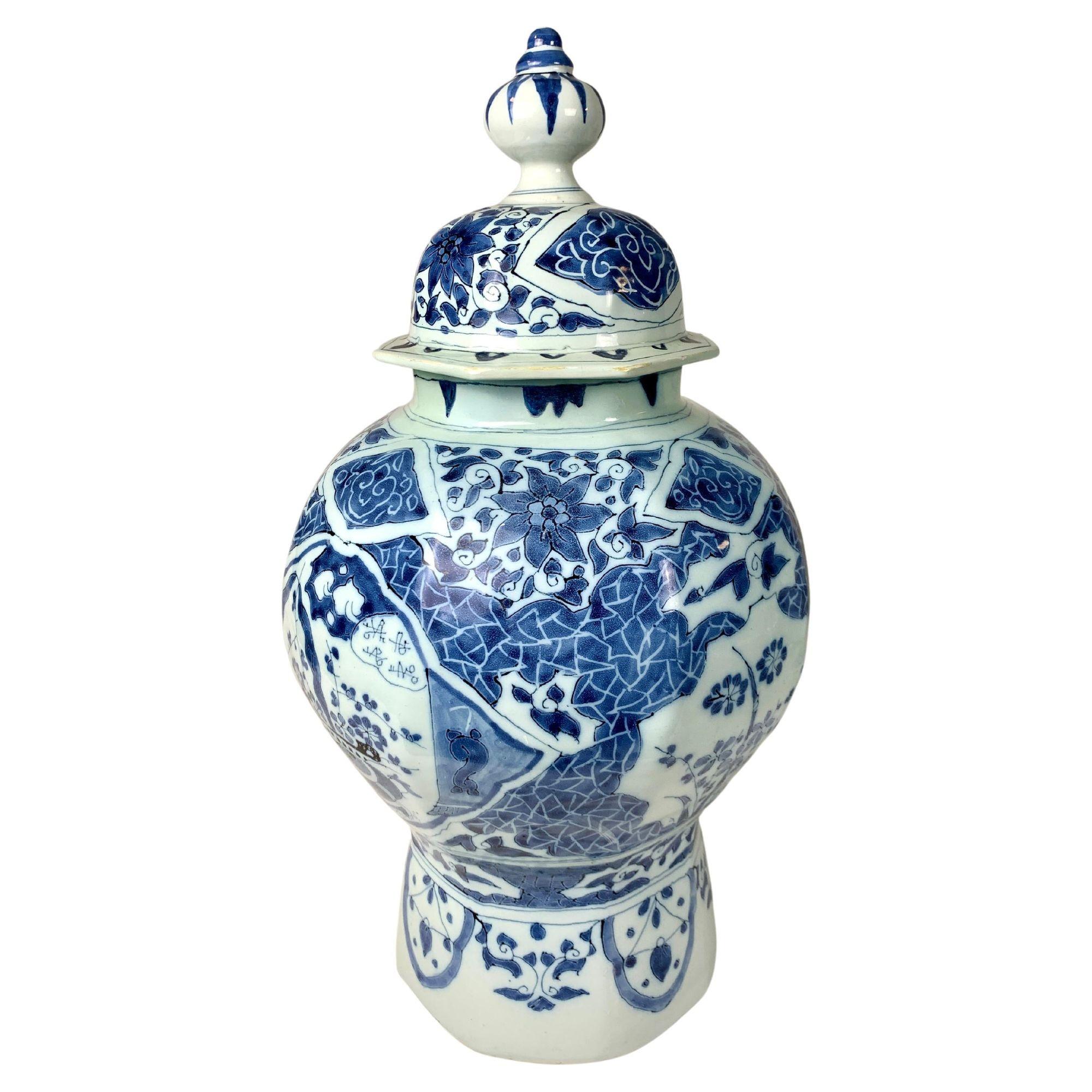 Large Blue and White Dutch Delft Jar Made Early 18th Century, Circa ...