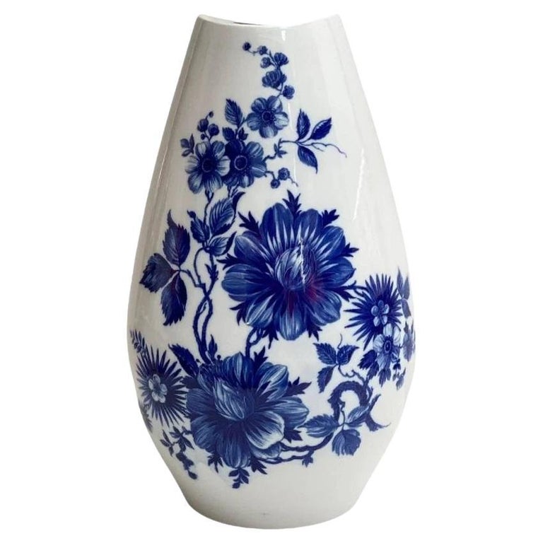 Large Blue and White Kobalt Porcelain Vase by Schumann Arzberg Vintage ...