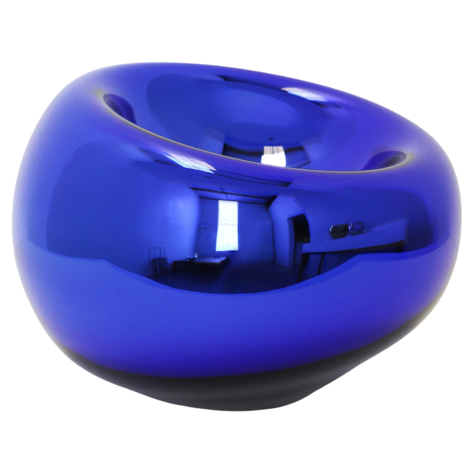 Polychromatic Interleave 005, a unique glass vessel in red and blue by ...