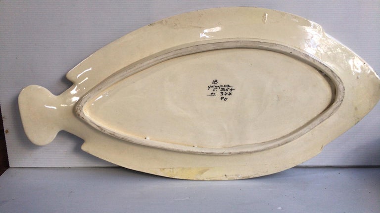Large Blue and White Faience Fish Platter Quimper, circa 1930 at ...