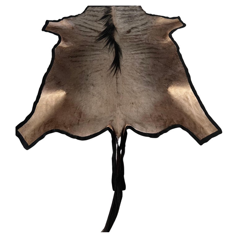 Large Blue Wildebeest Antelope Carpet / Rug from Kenya, British ...