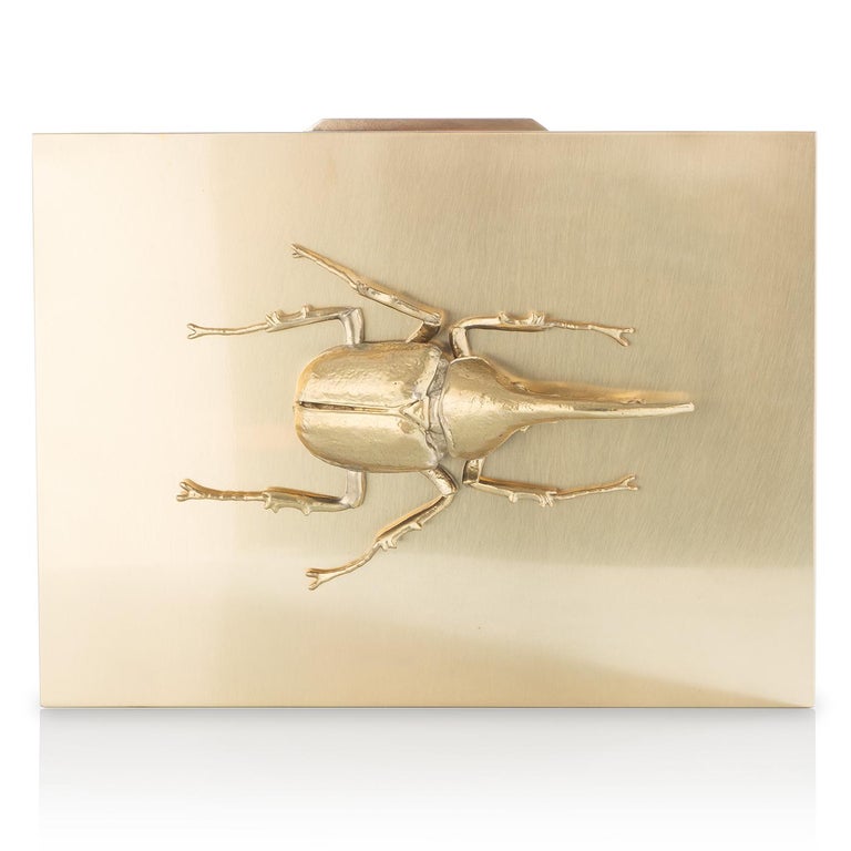 Large Brass Beetle Secret Box For Sale at 1stDibs