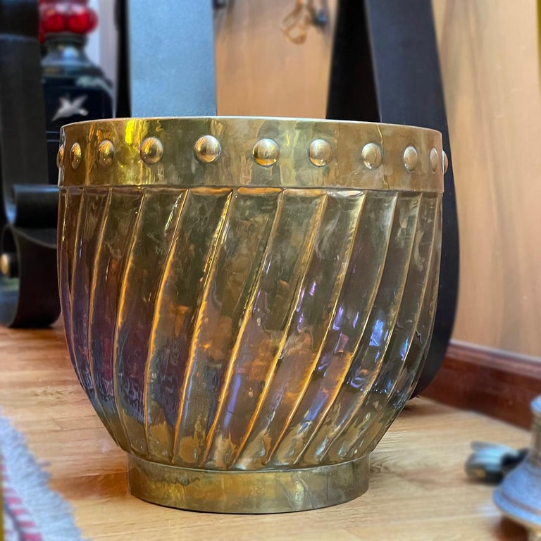 Large Brass Cachepot For Sale at 1stDibs