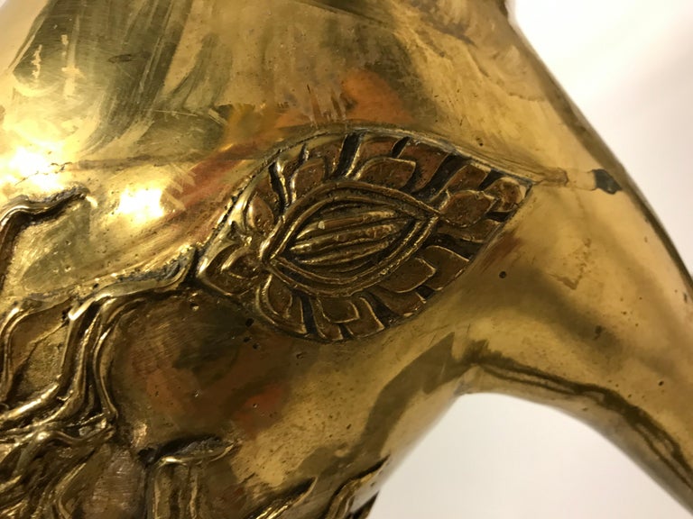 Large Brass Deer Sculptures, 1970s at 1stDibs