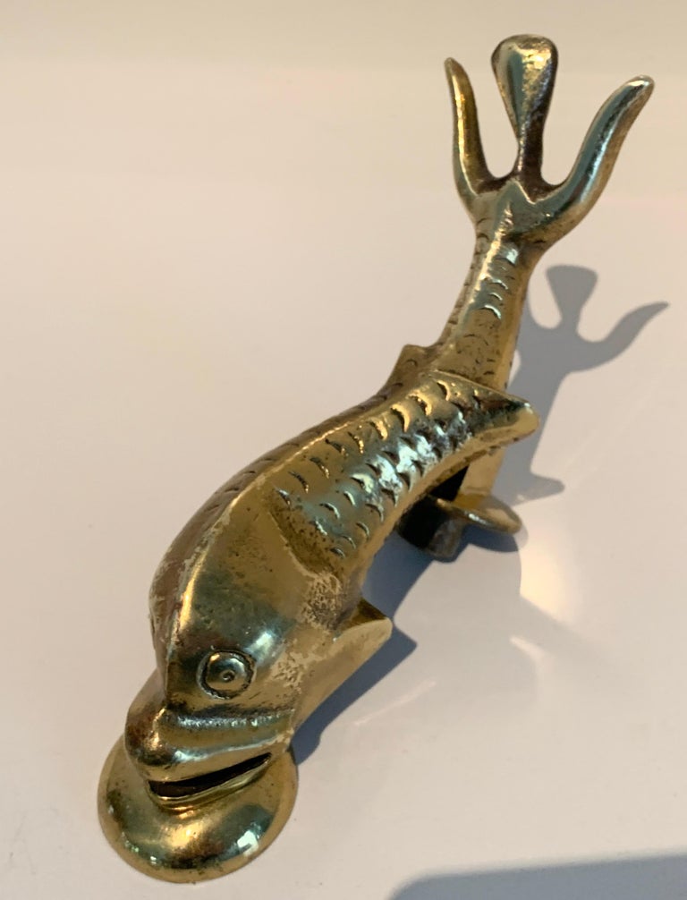 Large Brass Dolphin Fish Door Knocker For Sale at 1stDibs | brass fish ...