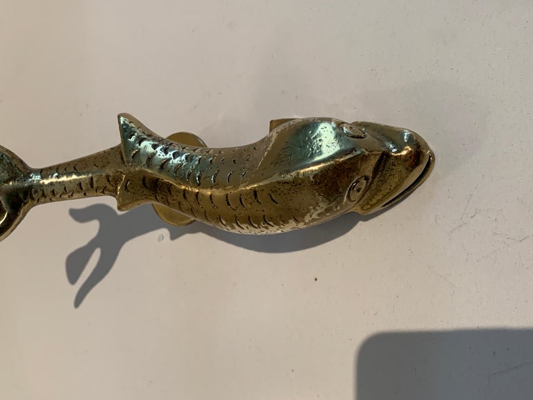Large Brass Dolphin Fish Door Knocker For Sale at 1stDibs | brass fish ...
