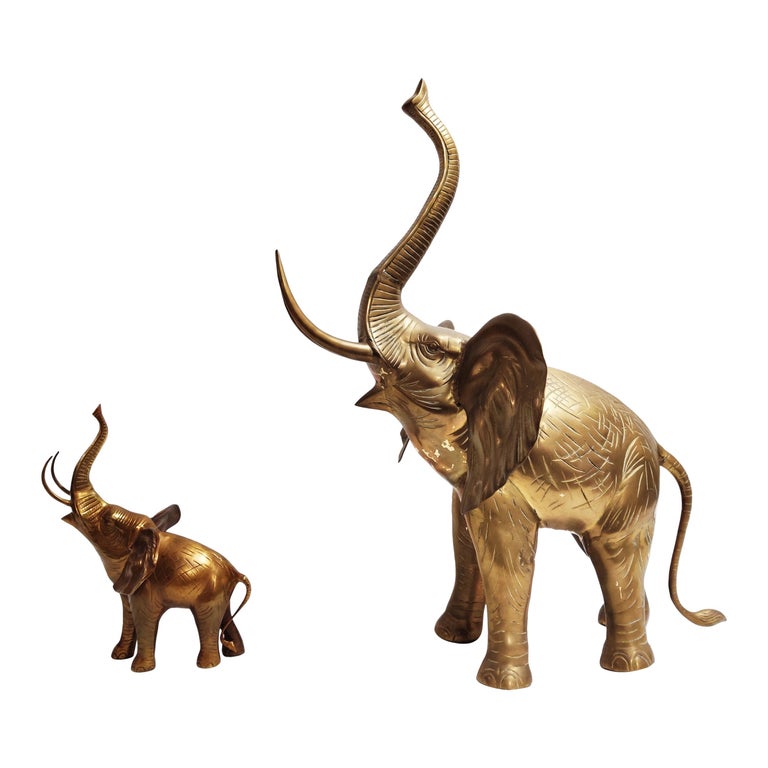 Large Brass Elephant Sculpture, 1970s at 1stDibs | brass elephants for sale