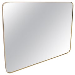 Large Brass Framed Mirror at 1stDibs