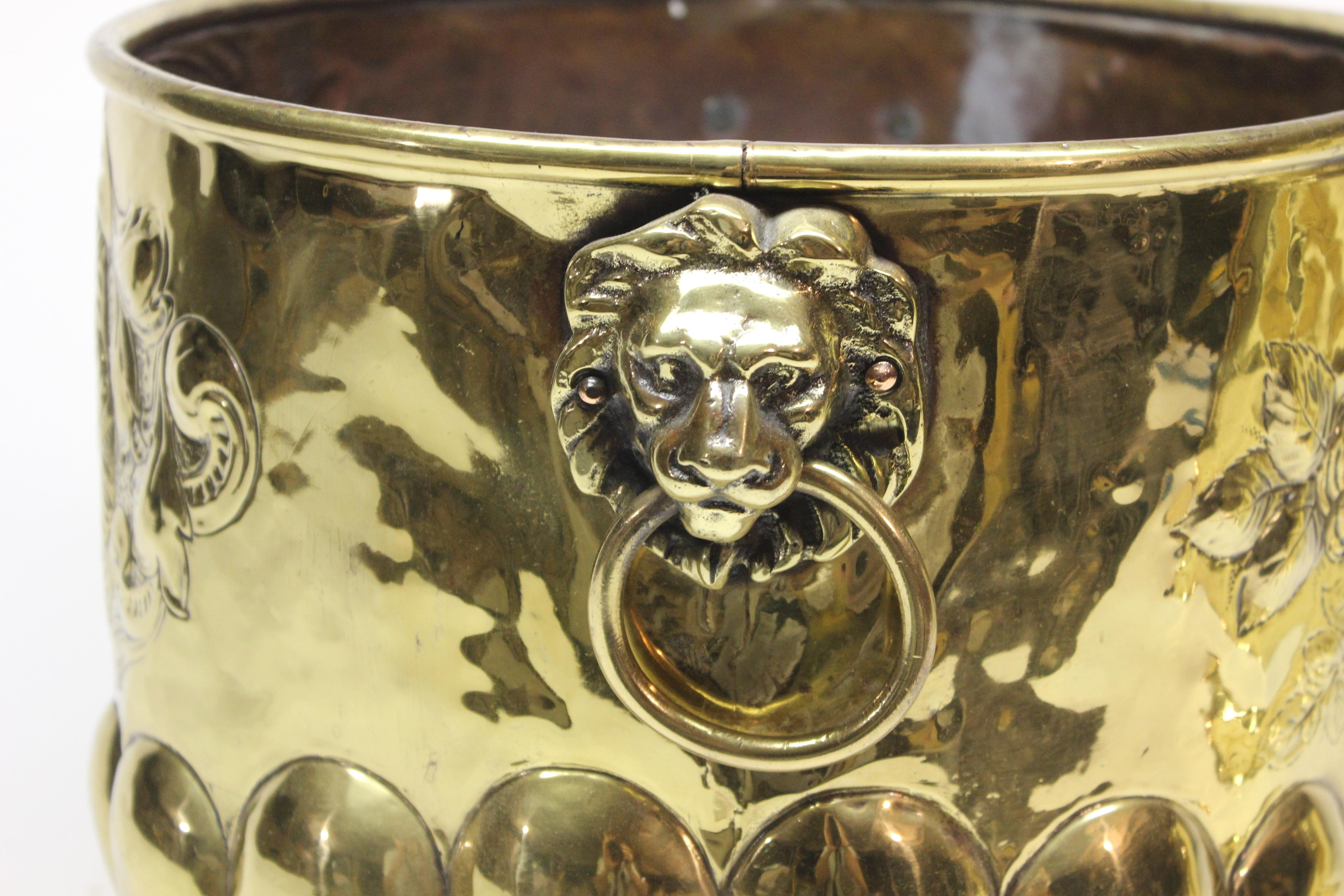 Large Brass Log Holder Bucket at 1stDibs | brass log bucket, large ...