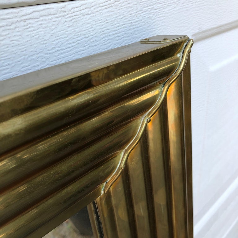 Large Brass Mirror For Sale at 1stDibs