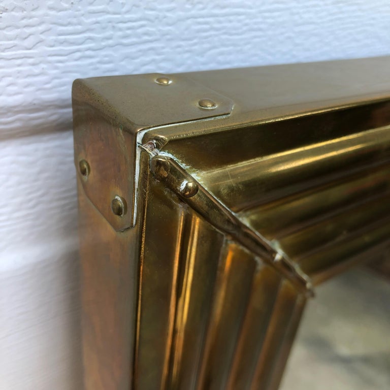 Large Brass Mirror For Sale at 1stDibs