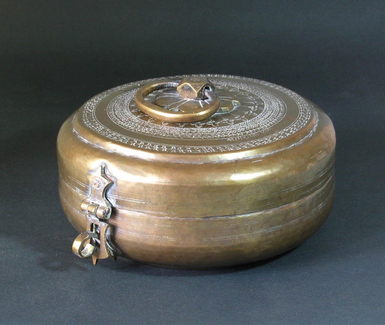 Large Brass Pandan Box, North India, 19th Century For Sale at 1stDibs