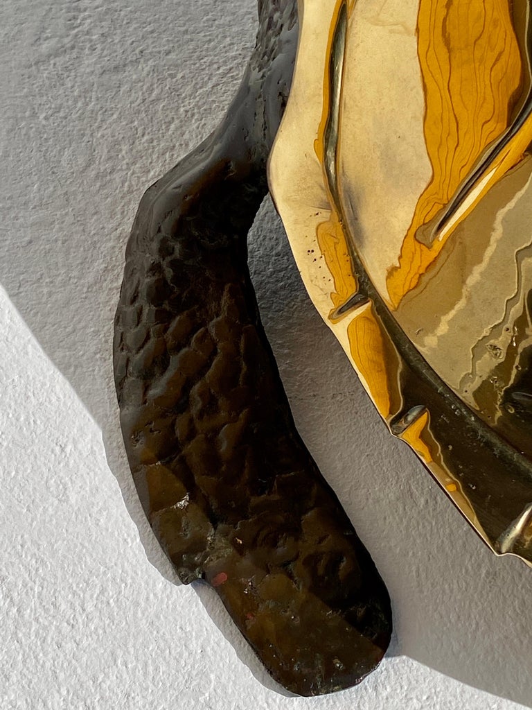 Large Brass Sea Turtle Sculpture For Sale at 1stDibs