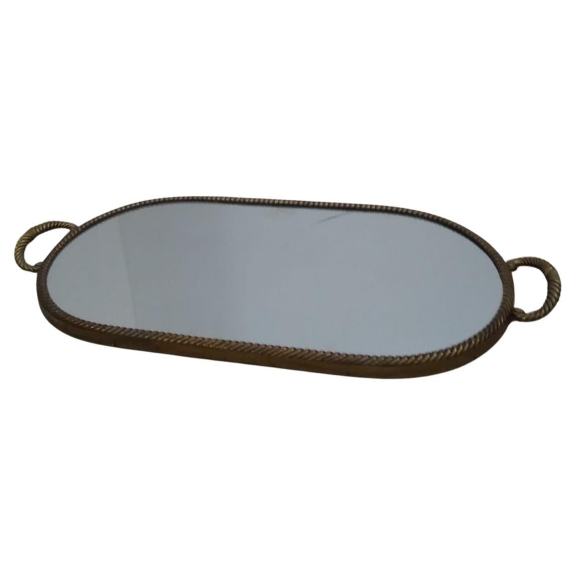 Large Brass Serving Tray, Italy 1950s For Sale at 1stDibs