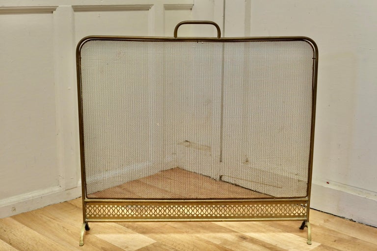 Large Brass Spark Screen Fire Guard at 1stDibs