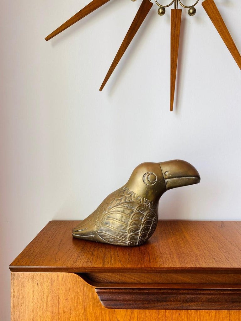 Large Brass Toucan Sculpture by Dolbi Cashier at 1stDibs