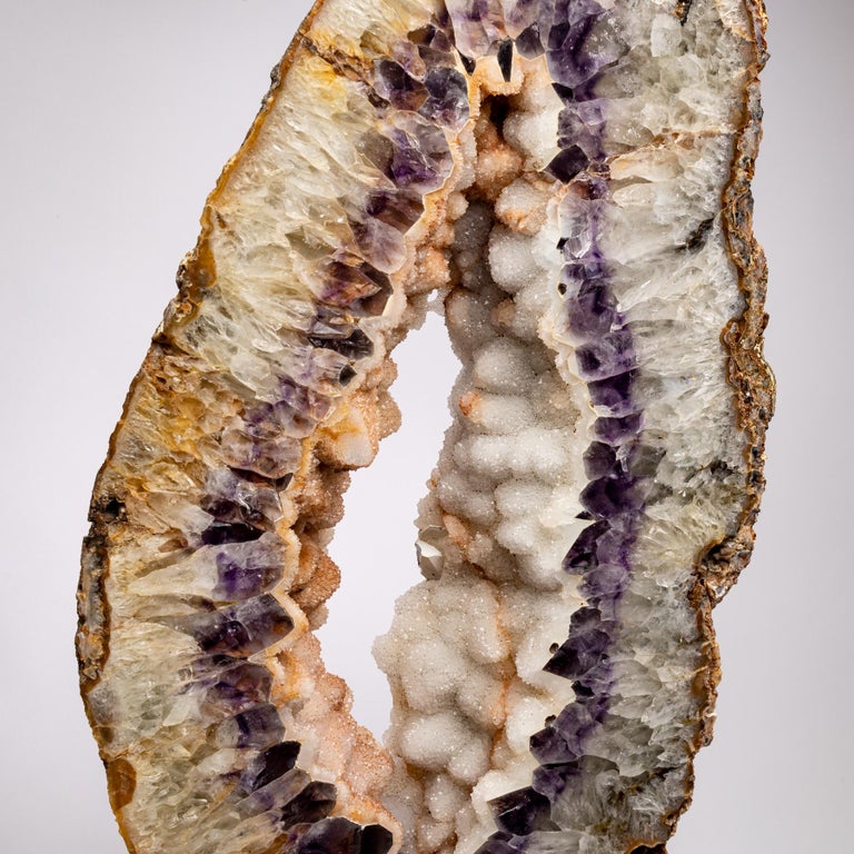 Large Brazilian Amethyst/ Agate Mounted on Acrylic Base at 1stDibs