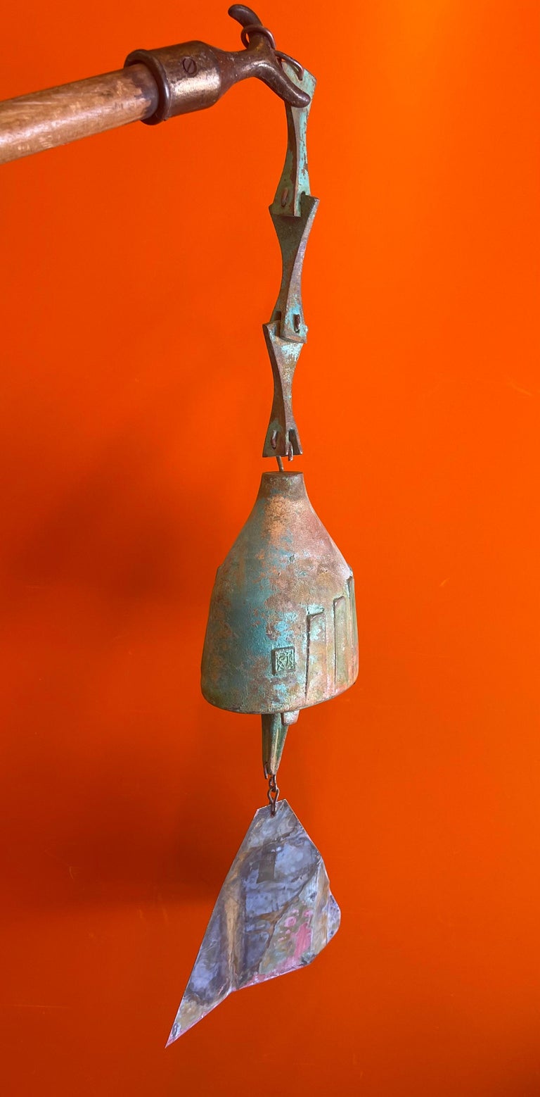 Large Bronze Cosanti Wind Bell with Hanging Bracket by Paolo Soleri at ...