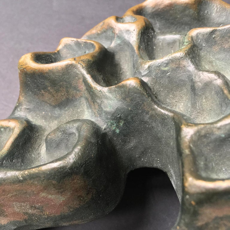 Large Bronze Door Handle of Organic Form, 1980 For Sale at 1stDibs