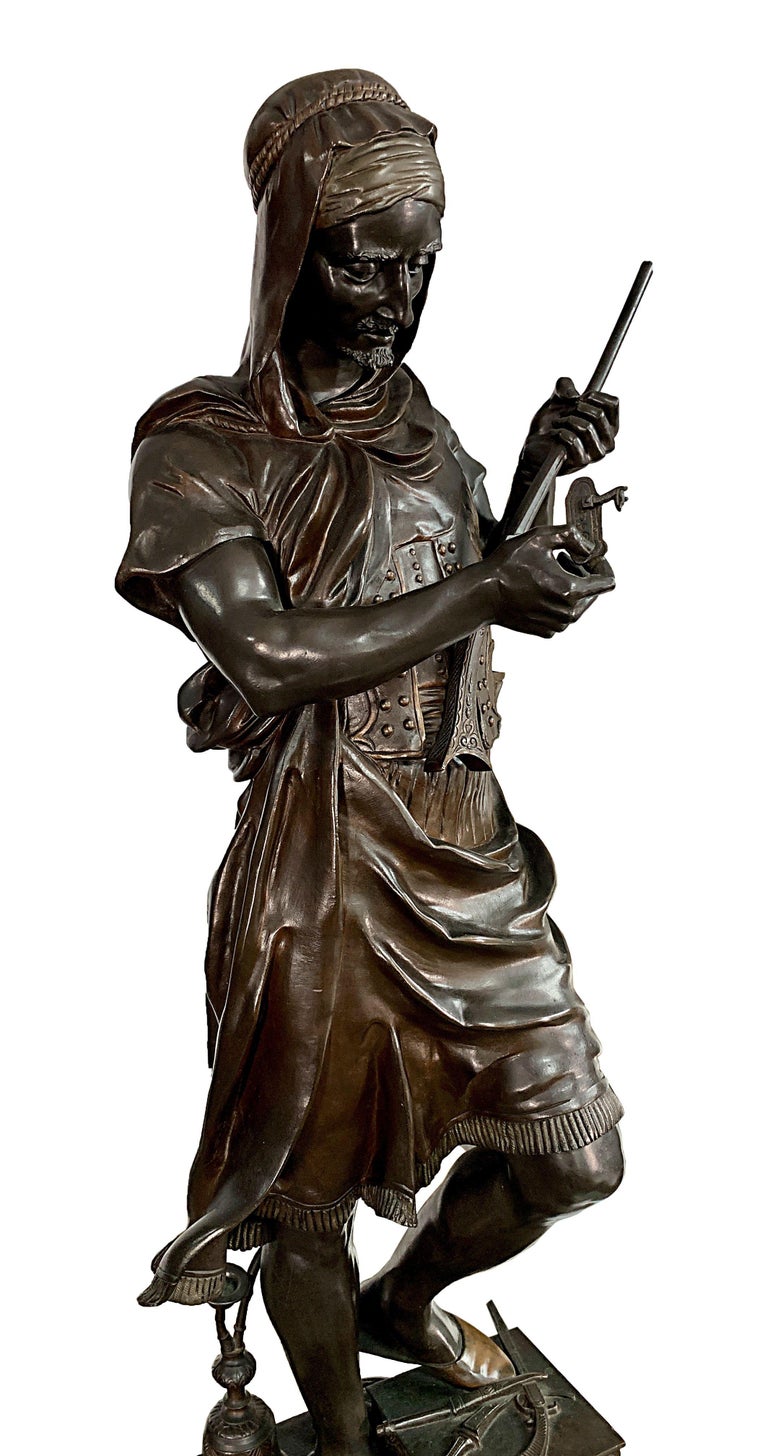 Large Orientalist Bronze Figure of a Turkish Arms Merchant by Gueyton ...