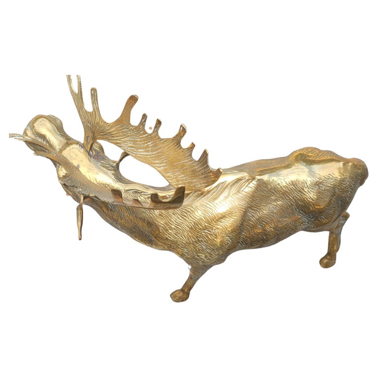 Large Bronze Moose Sculpture For Sale at 1stDibs