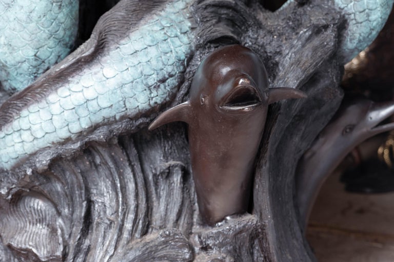 Large Bronze of 3 Mermaids Garden Fountain Water Feature For Sale at ...