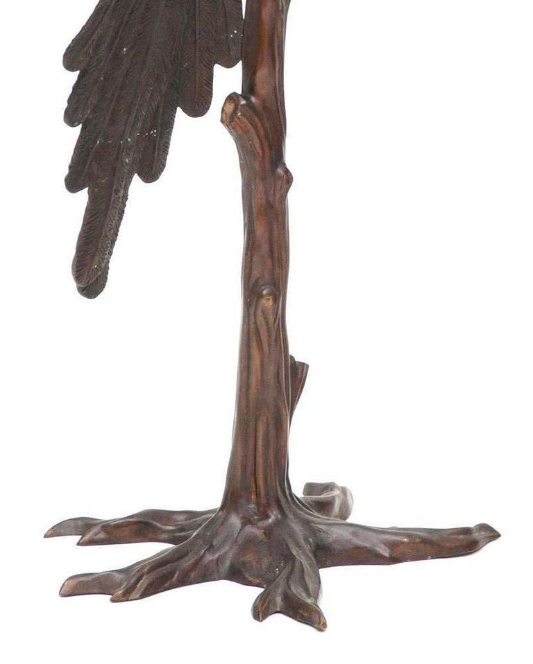 Large Bronze Parrot Sculpture at 1stDibs