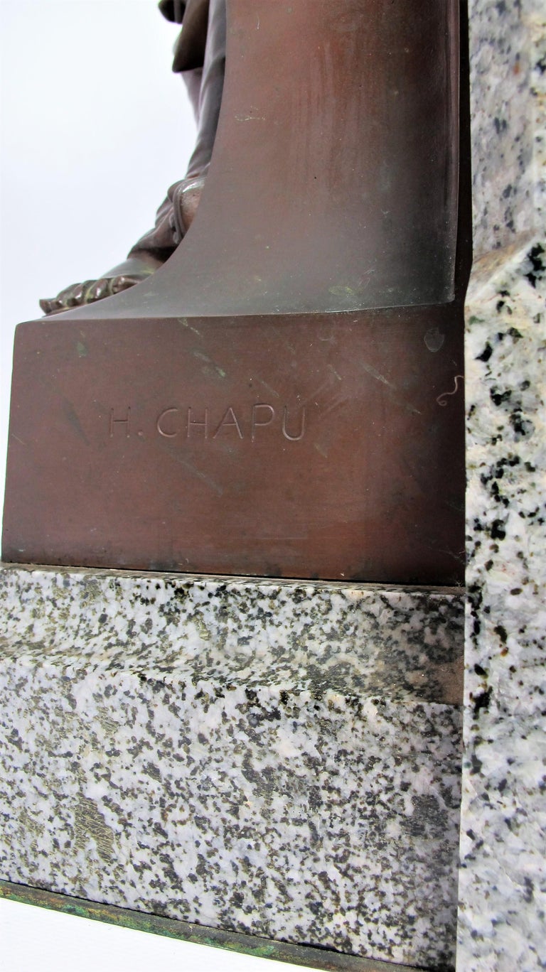 Large Bronze Sculpture by Henri Chapu '1833-1891', "La Pensée", School ...
